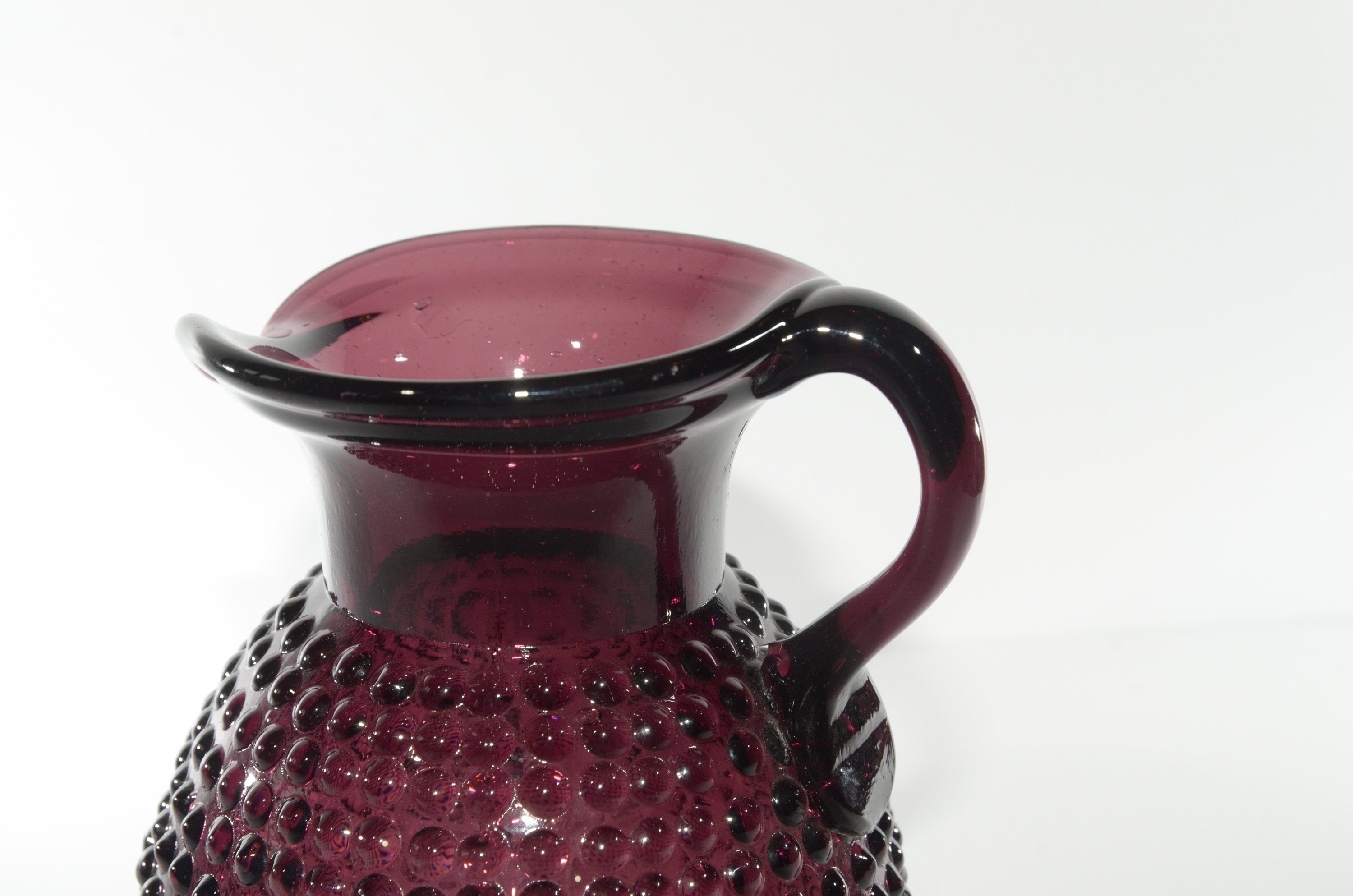 Beautiful Clevenger Brothers Glass Amethyst Hobnail Small Pitcher 5 ...