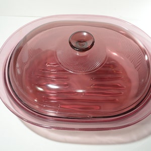 Corning Purple Cranberry Vision Roasting Pan 4 Qt Casserole Dish ...