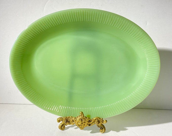 Fire King Jadeite Jadite Jane Ray Serving Plate 12 Inches Collectible ...