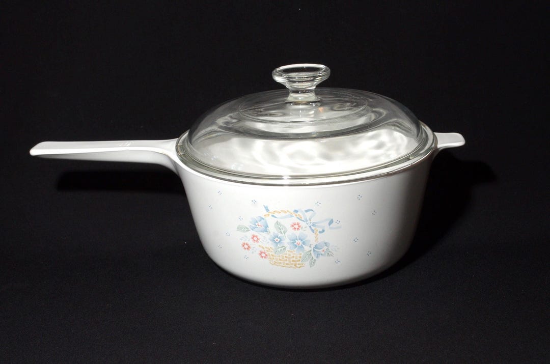 CORNING WARE Country Cornflower Blue Ribbon Flower Basket S-2.5-B, 2-1/ ...
