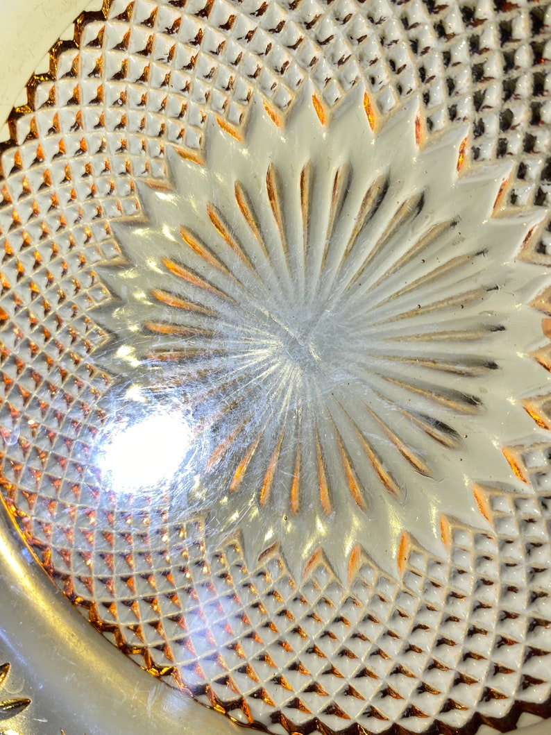 Vintage Depression Glass DAISY by Indiana Glass Amber Dinner - Etsy