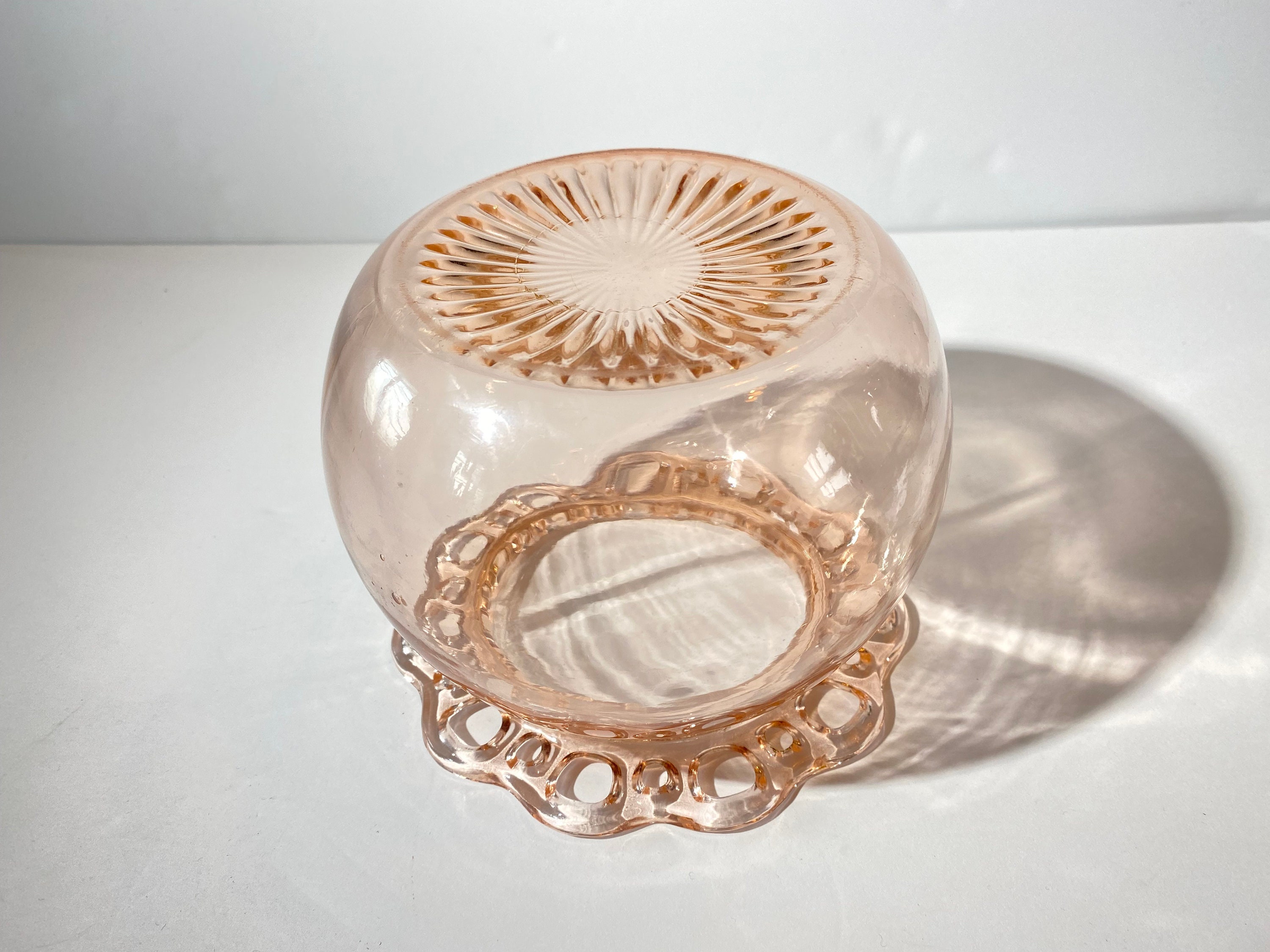 Pink Depression Glass OLD COLONY Lace Edge Open Lace Cookie - Etsy