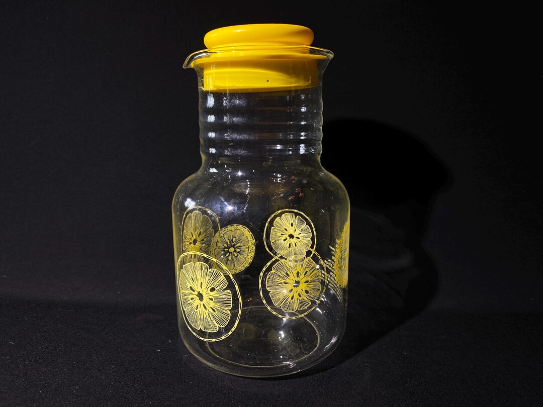 PYREX Juice Carafe Glass Pitcher 1.5 L Lemonade Juice Pitcher With Lid ...