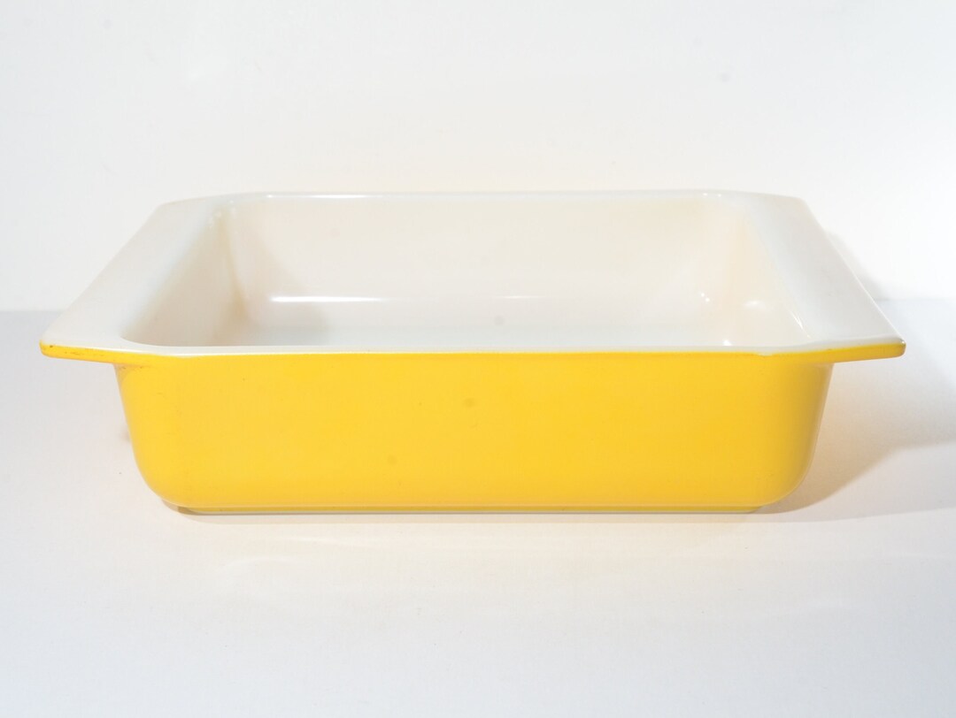 PYREX 922 Yellow Squared Pan Handles Bakeware Baking Dish Casserole ...