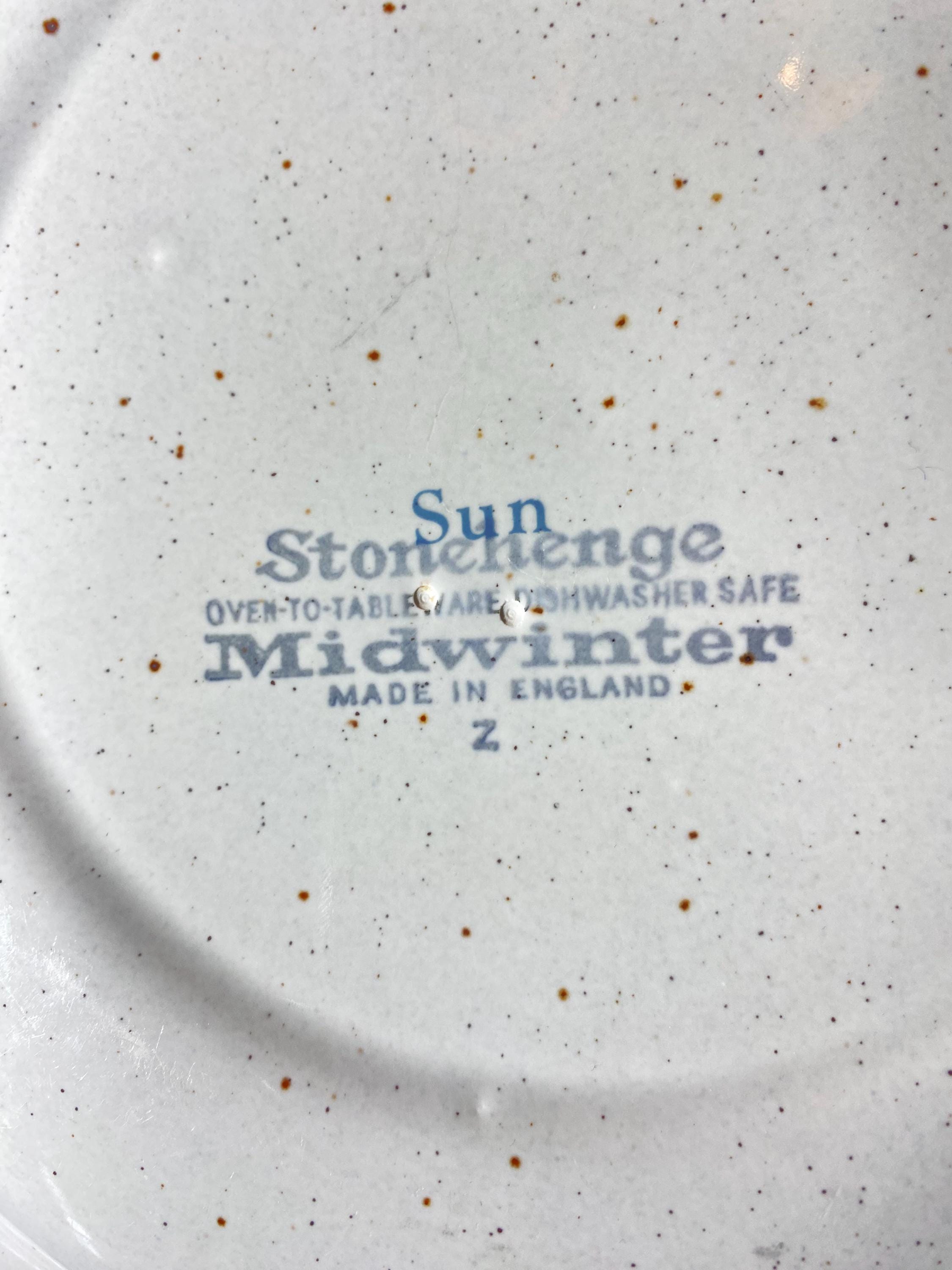 Stonehenge Midwinter Sun England Dinner Plate Orange Yellow Vintage ...