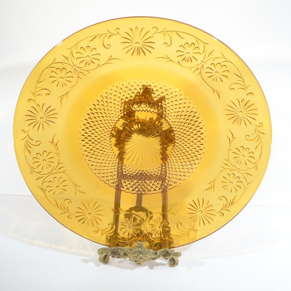 Amber Glass Plates - Etsy