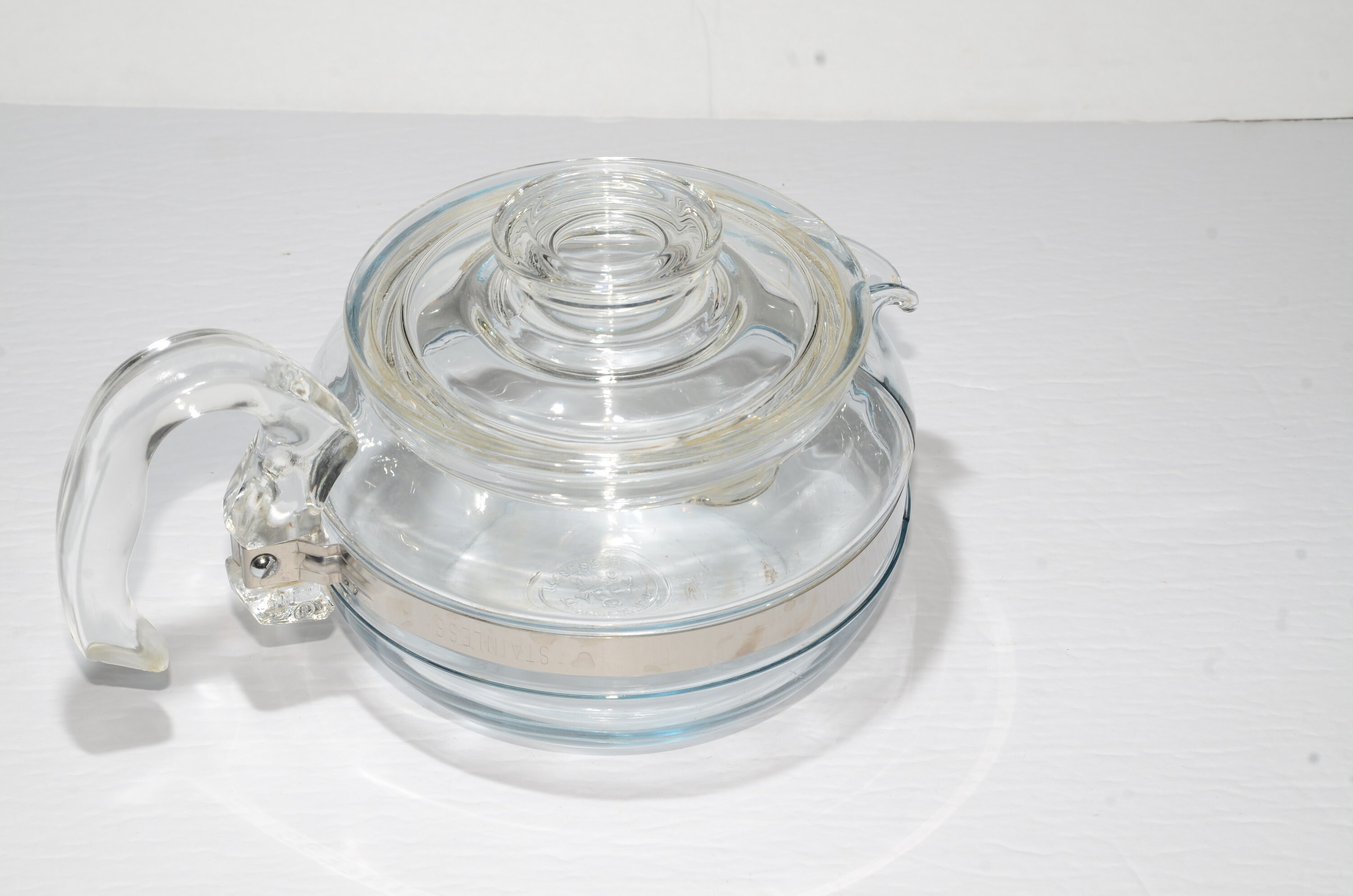 PYREX Flameware 6 Cup Glass Tea Pot Teapot 8446B Vintage - Etsy