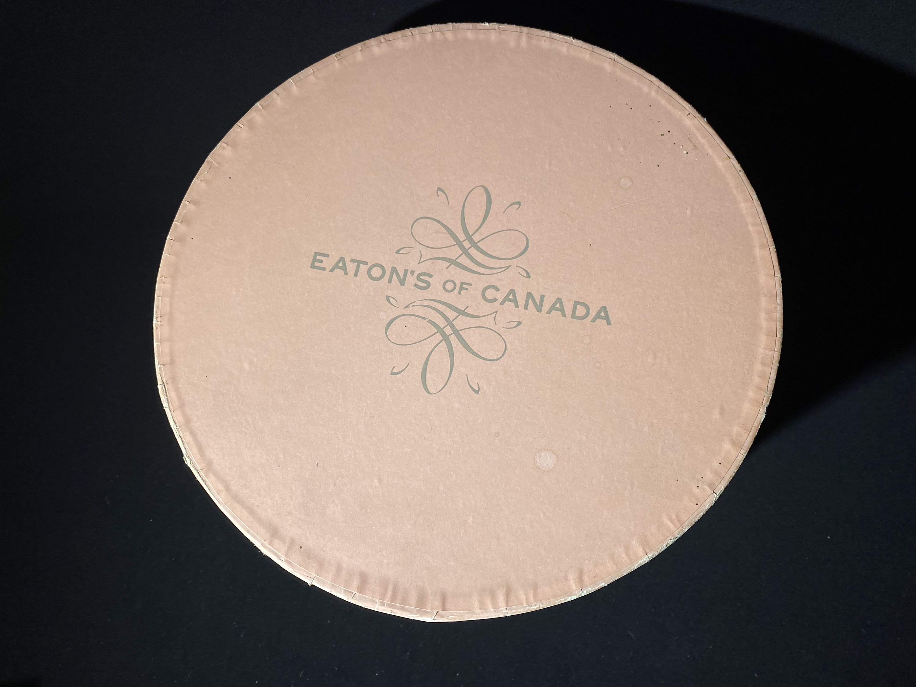 Vintage Eaton's of Canada Round Hat Box Cardboard Storage Box Montreal ...