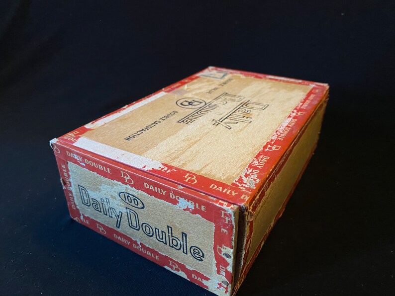 Vintage Daily Double Cigars Cigar Box Tobacciana Vintage Empty - Etsy