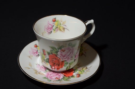 SPRINGFIELD Mug Flat Teacup and Saucer Coffee Cup Bone China | Etsy