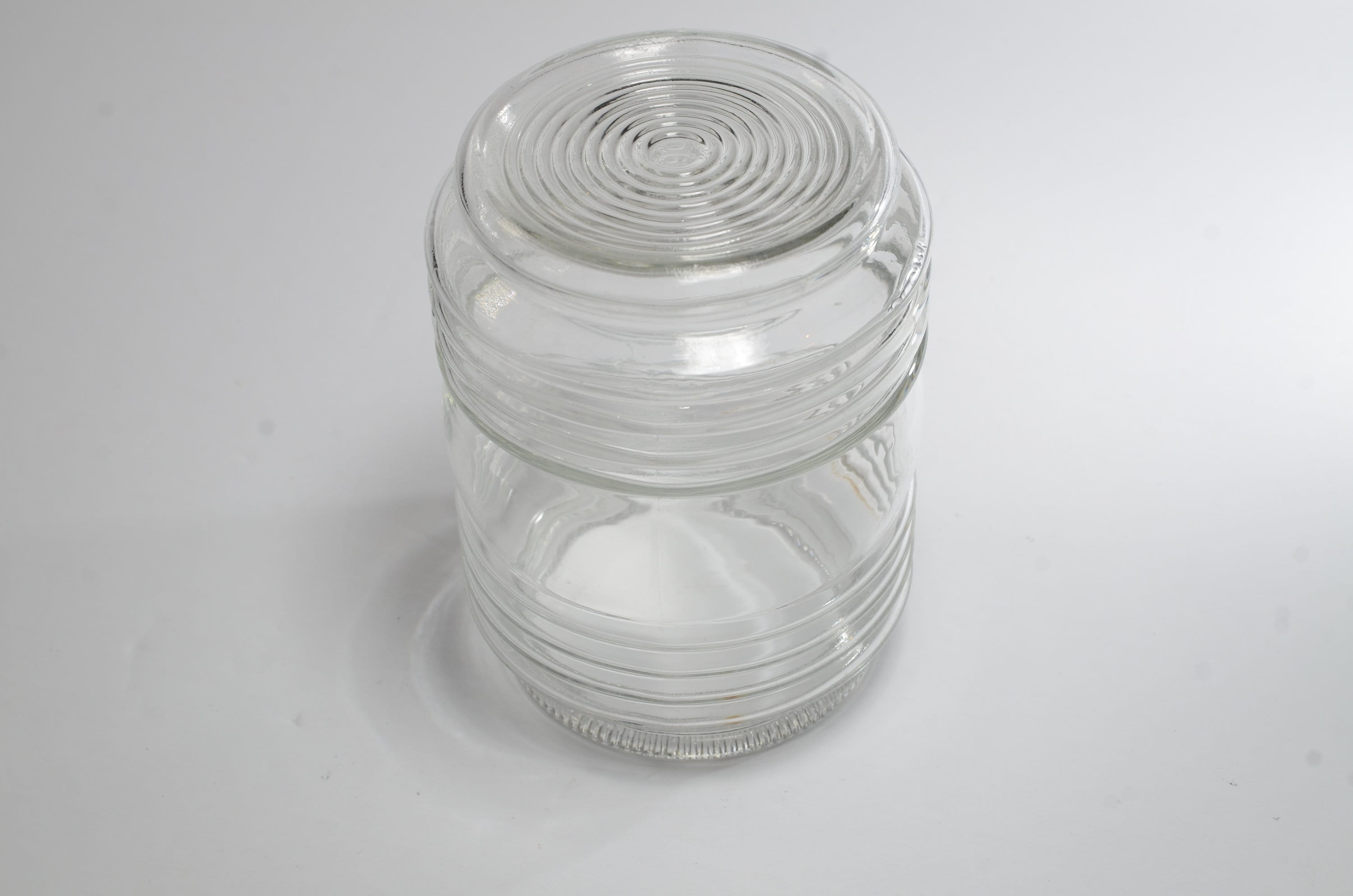 Vintage Clear Glass Lamp Light Fixture Cover Jar Style Replacement ...