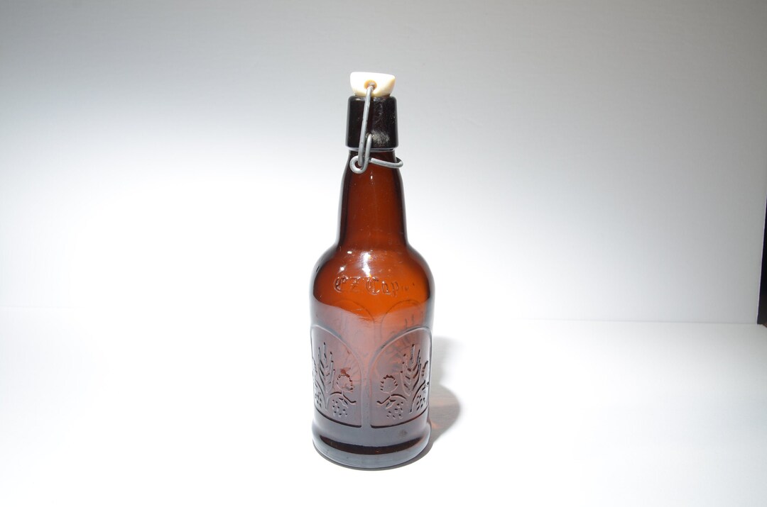 Vintage Beer Bottle Glass Bottle EZ Cap Swing Top Wire Bail Stopper ...