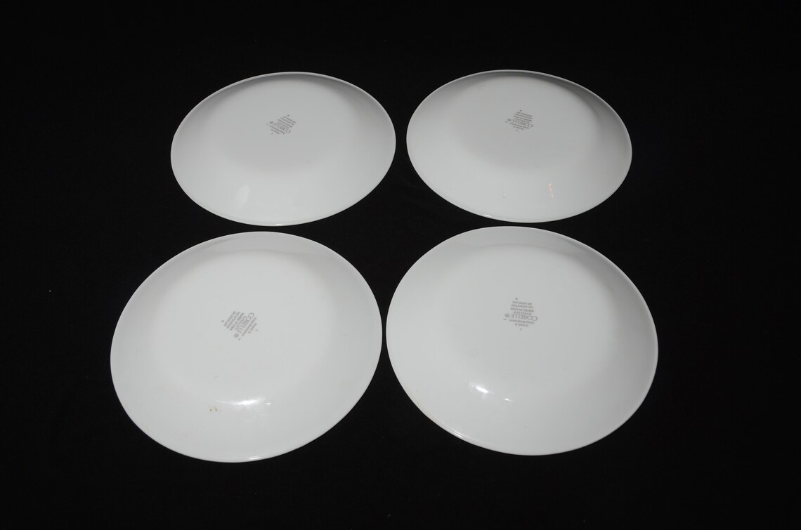 Set of 4 Vintage Corelle URBAN BLACK Black and White Plate 6.75 Inches ...