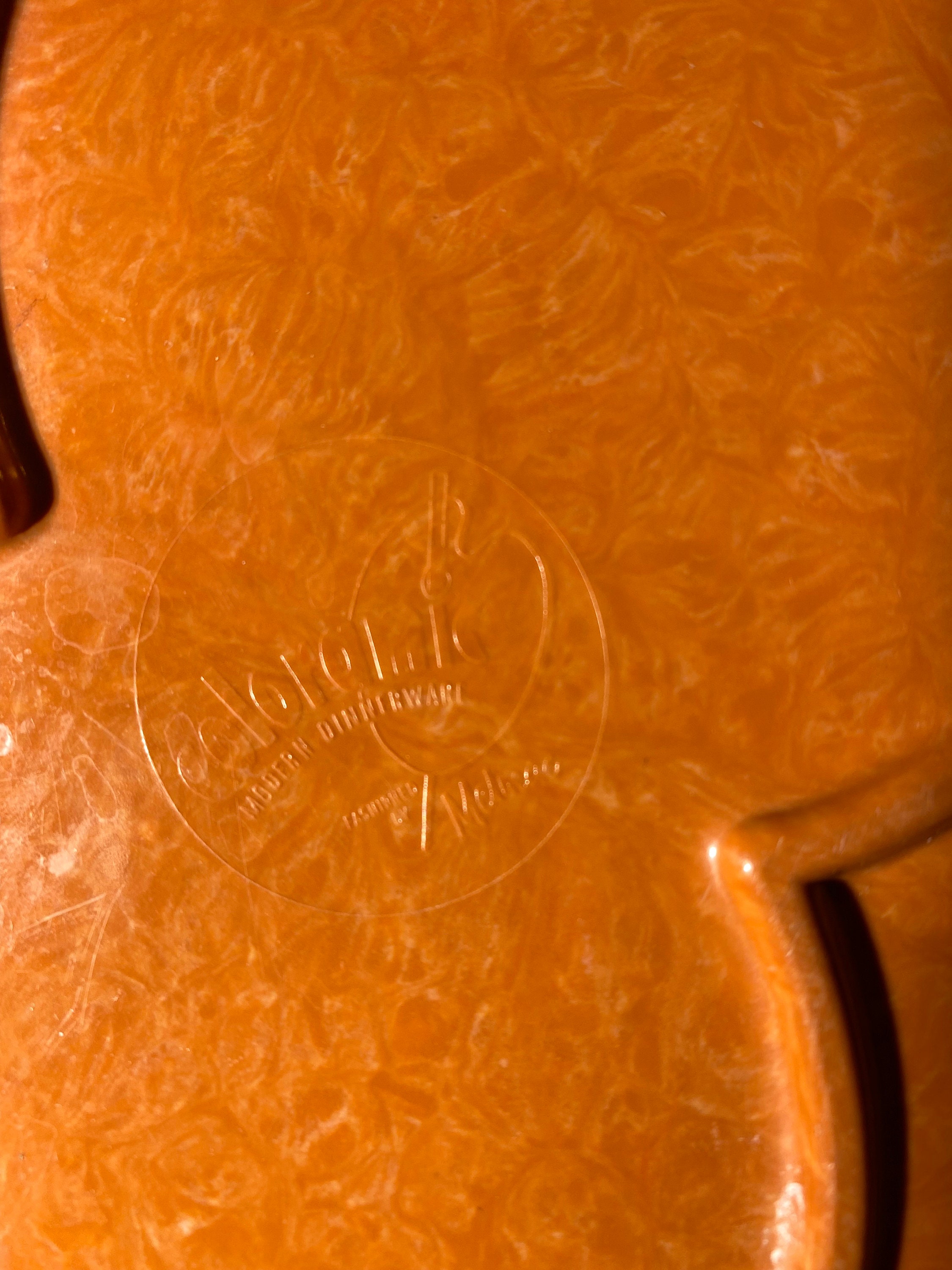 Vintage COLORAMIC Melmac Burnt Orange Divided Bowl Melamine - Etsy