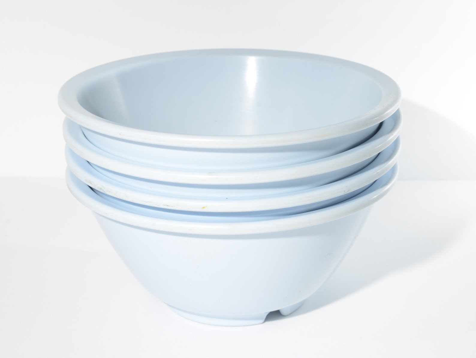 Vintage MELMAC Blue GPL Canadian Melamine Set of 4 Soup Bowl Cereal ...