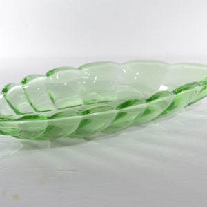 Vintage Green Glass Leaf Shaped Dish Serving Dish Joseph Sowerby Candy ...