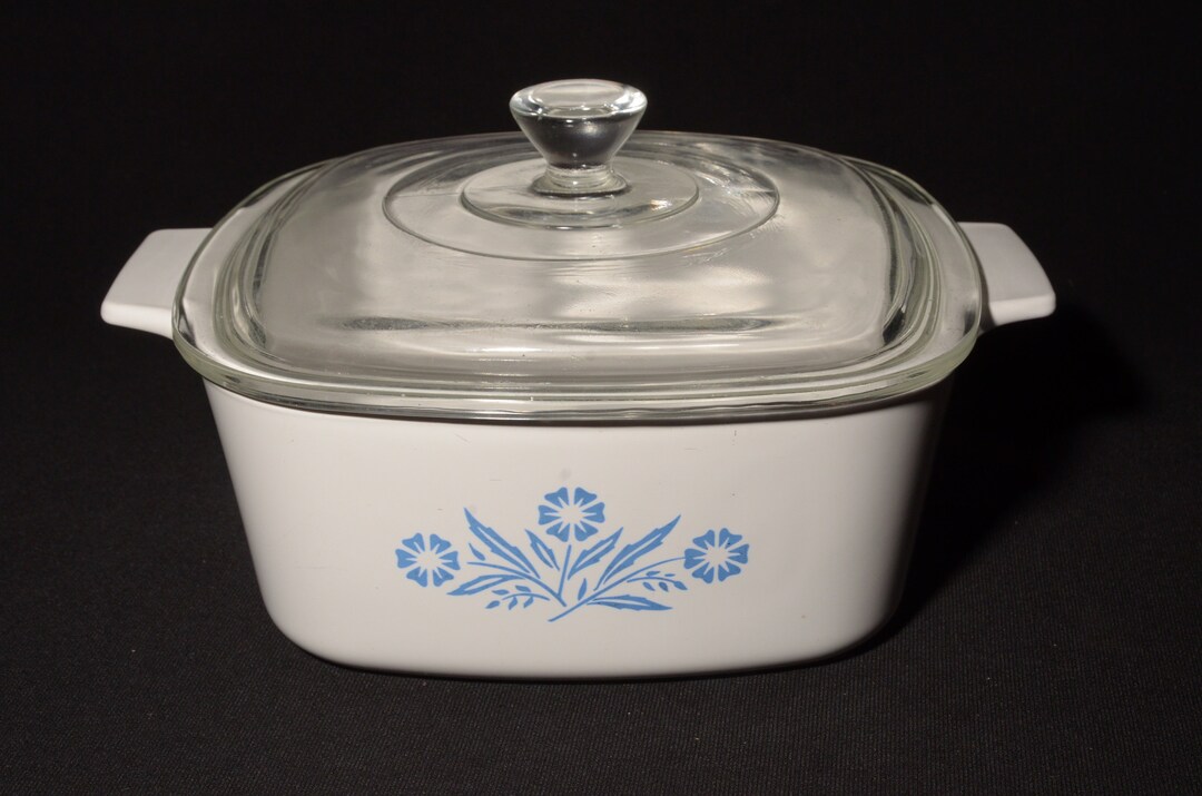 CORNING WARE Vintage Blue Cornflower A-1 1/2-B 1-1/2 Qt Casserole Glass Lid Casserole Dish ...
