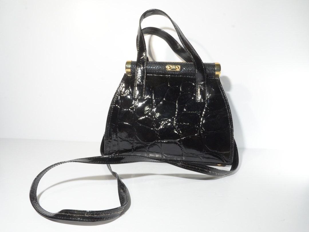 Vintage Cabrelli Bag Crossbody Purse Faux Gator Crocodile Textured ...