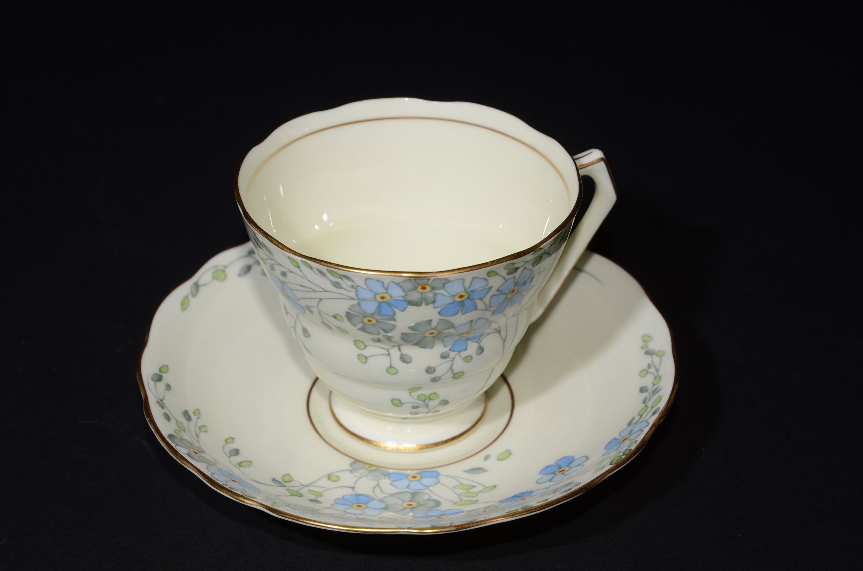 FENTON Radfords Trent Tea Cup and Saucer Set Blue Floral | Etsy