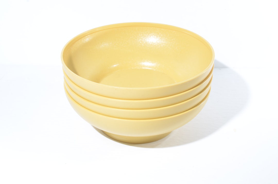 Vintage Tupperware Harvest Gold Set of 4 Bowl 6 Inches Harvest Gold ...