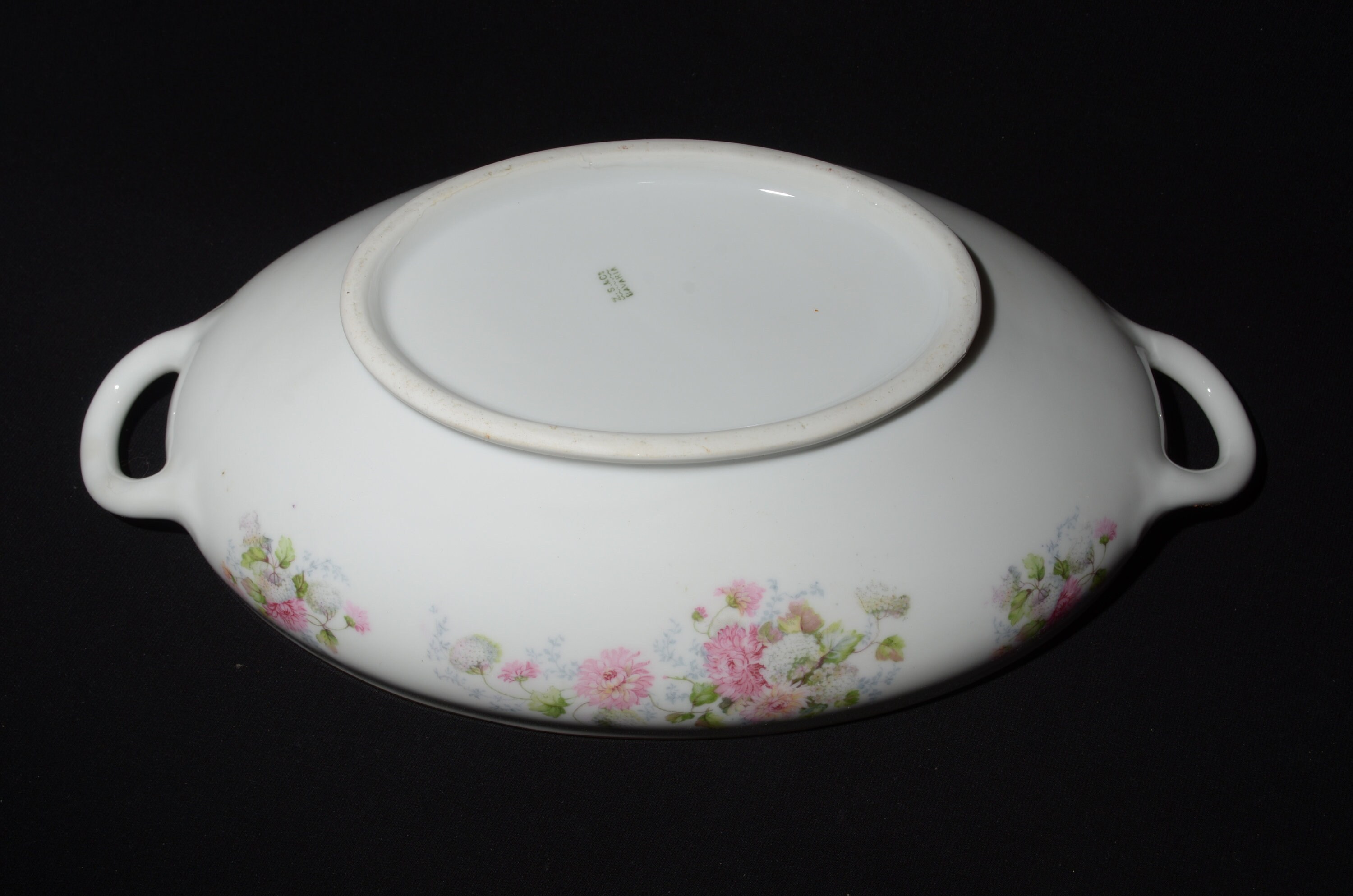Antique Bavaria Zs&co Zeh Scherzer Hand Painted Covered Oval Serving ...