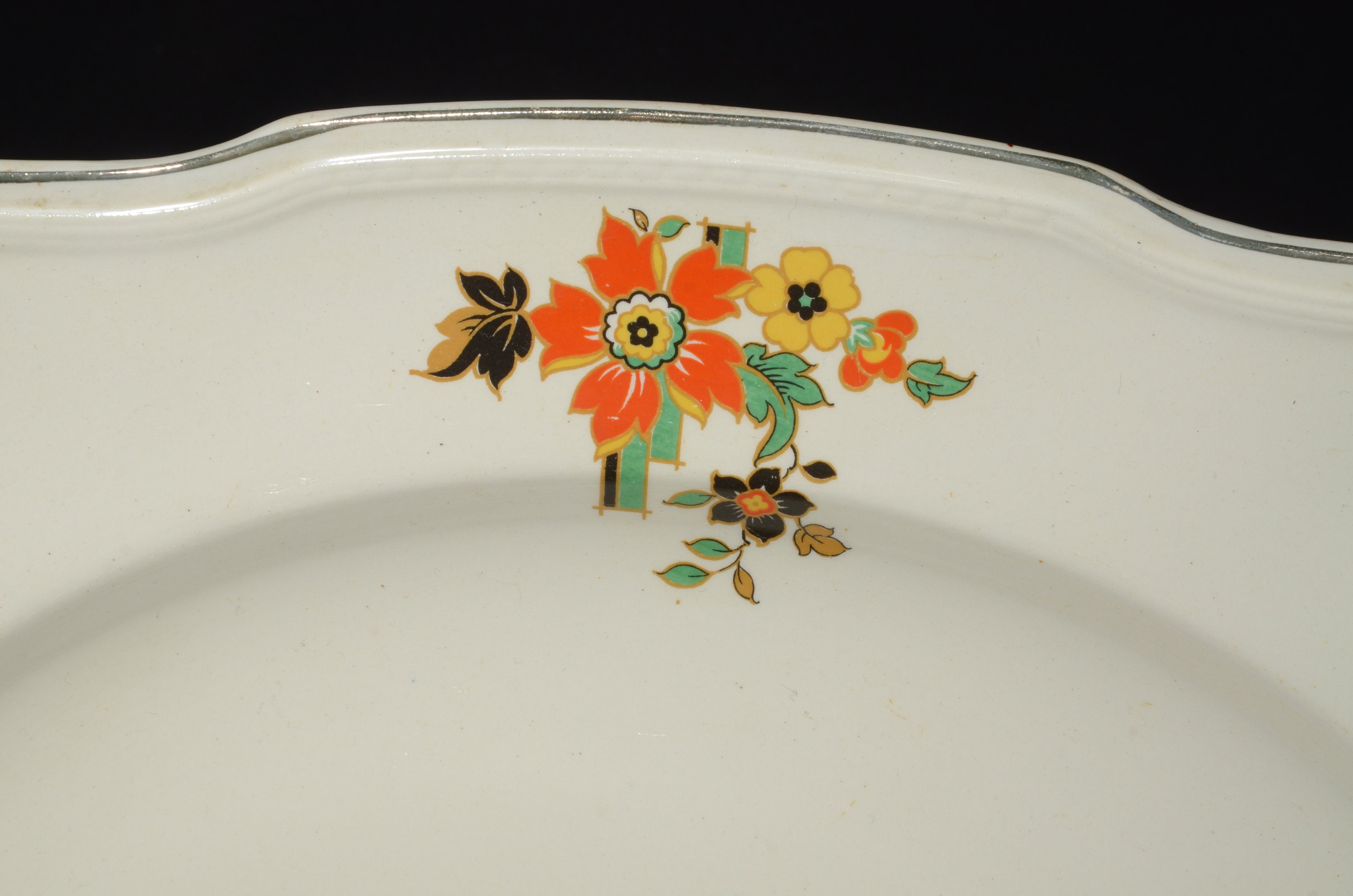 ALFRED MEAKIN floral,Astoria serving dish,serving plate orange flower ...