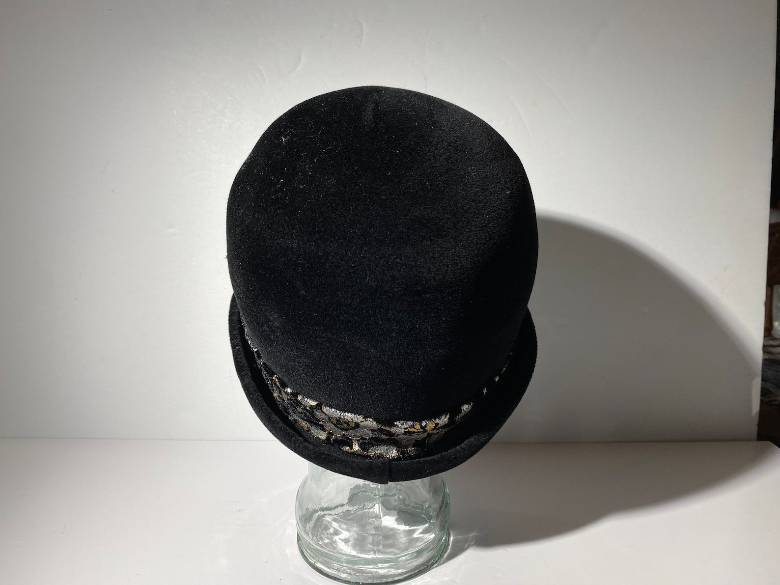 Black Chevalier Lady Cloche Hat Bowler Hat Made in Italy Warm Church ...