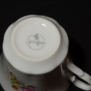 SPRINGFIELD Mug Flat Teacup and Saucer Coffee Cup Bone China Cappuccino ...