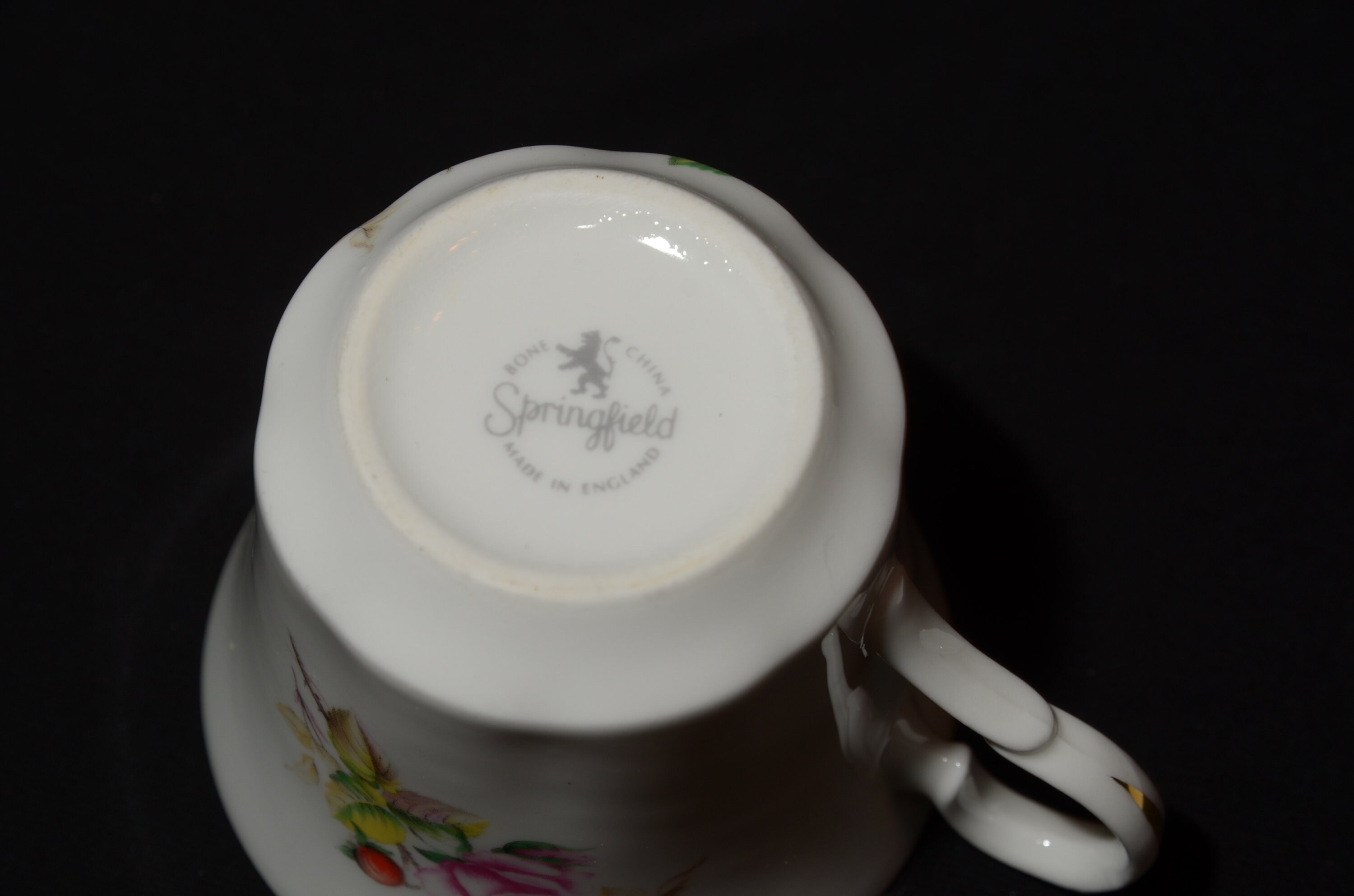 SPRINGFIELD mug flat teacup and saucer coffee cup bone | Etsy