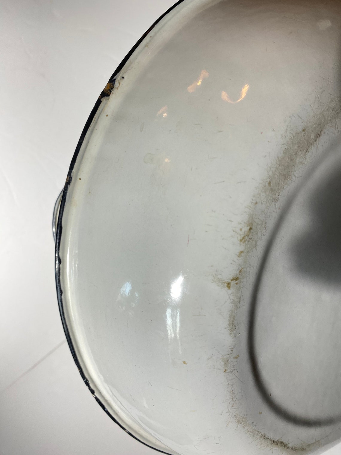 Vintage Enamelware Bedpan Urinal Nursing Student Gift Enamel Ware ...