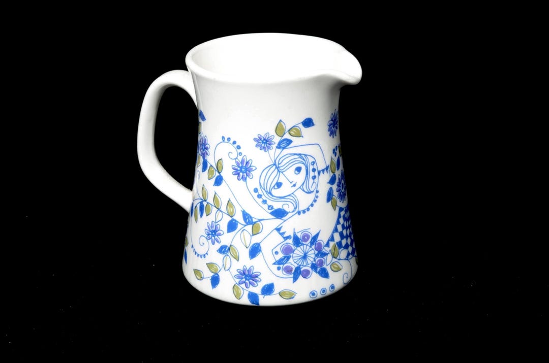 Norway Figgjo Lotte Creamer Blue Vintage Midcentury Turi Gramstad 4-1/4 ...