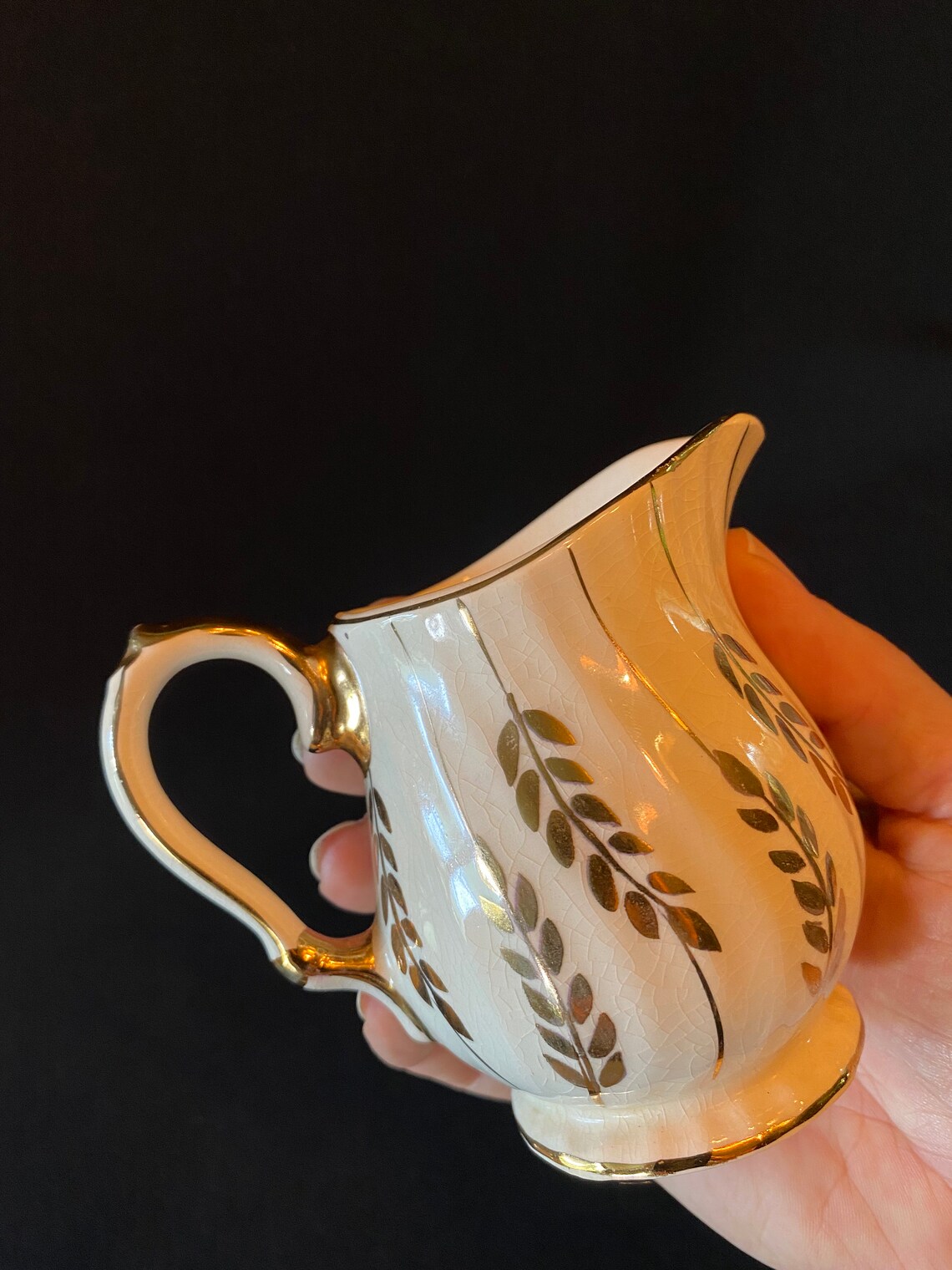 SADLER gold cream creamer and sugar bowl setVintage | Etsy