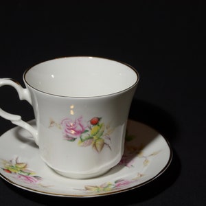 SPRINGFIELD Mug Flat Teacup and Saucer Coffee Cup Bone China Cappuccino ...