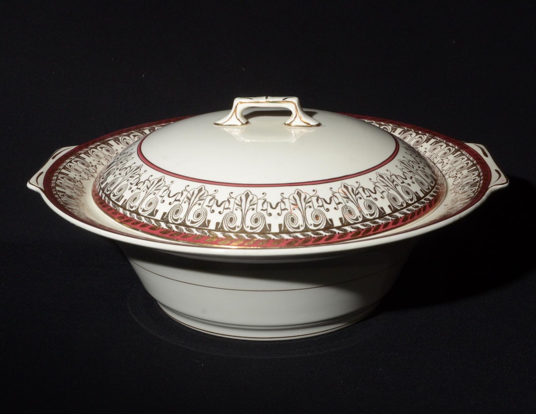 MYOTT, Son and Co Tureen Casserole Dish Lid Serving Bowl Vegetable Bone ...