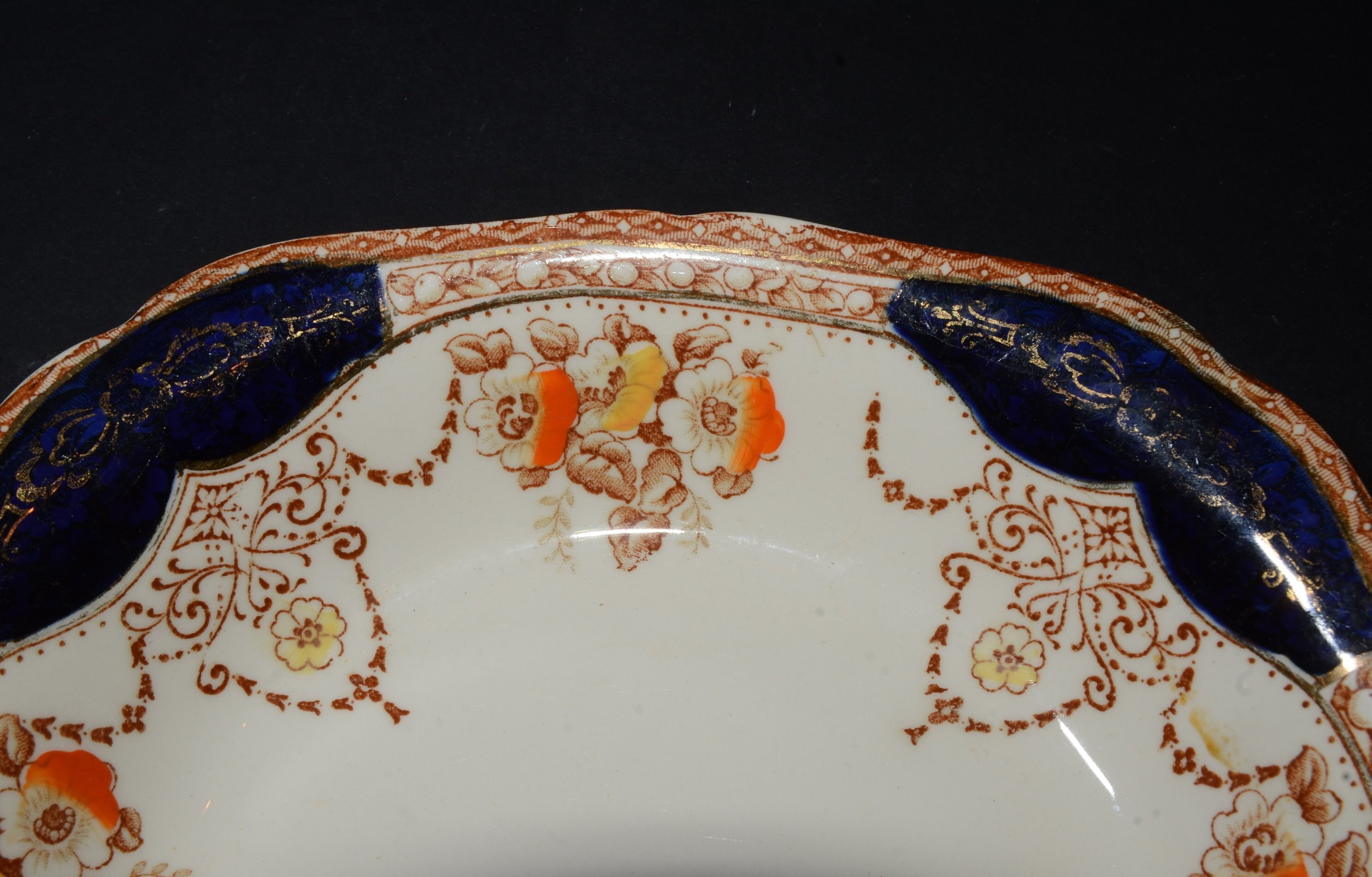 Antique H &K Tunstall Regent Derby Bone China Serving Bowl Medium Hand ...
