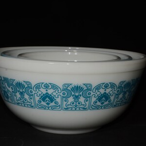 PYREX Horizon Blue Set of 3 Bowls 401 402 and 403 Vintage Pyrex Mixing ...