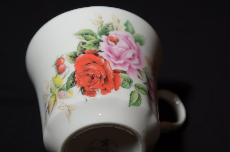 SPRINGFIELD Mug Flat Teacup and Saucer Coffee Cup Bone China | Etsy