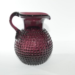 Beautiful Clevenger Brothers Glass Amethyst Hobnail Small Pitcher 5 ...