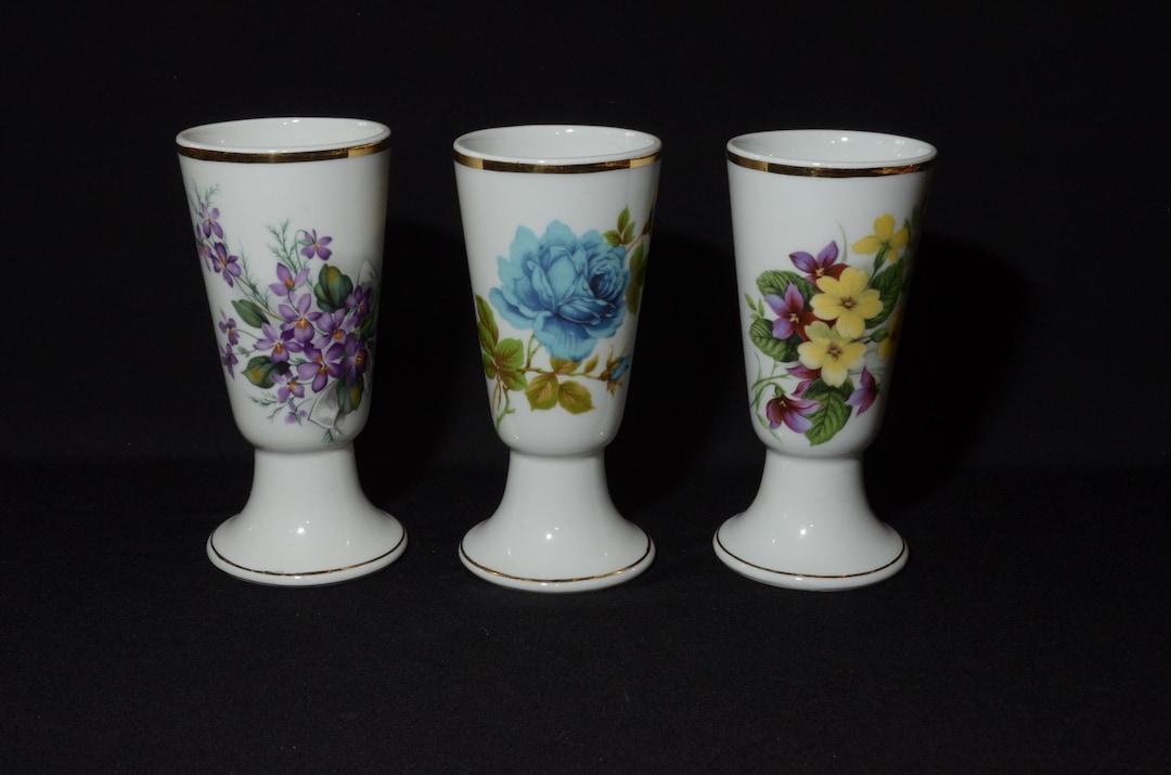 Set of 3 LIMOGES France Mazagran Cup Coffee Set Tea Footed Coffee Cup ...