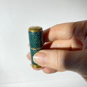 France Green Powder Compact With Case Mirror and Mini Lipstick Vanity ...