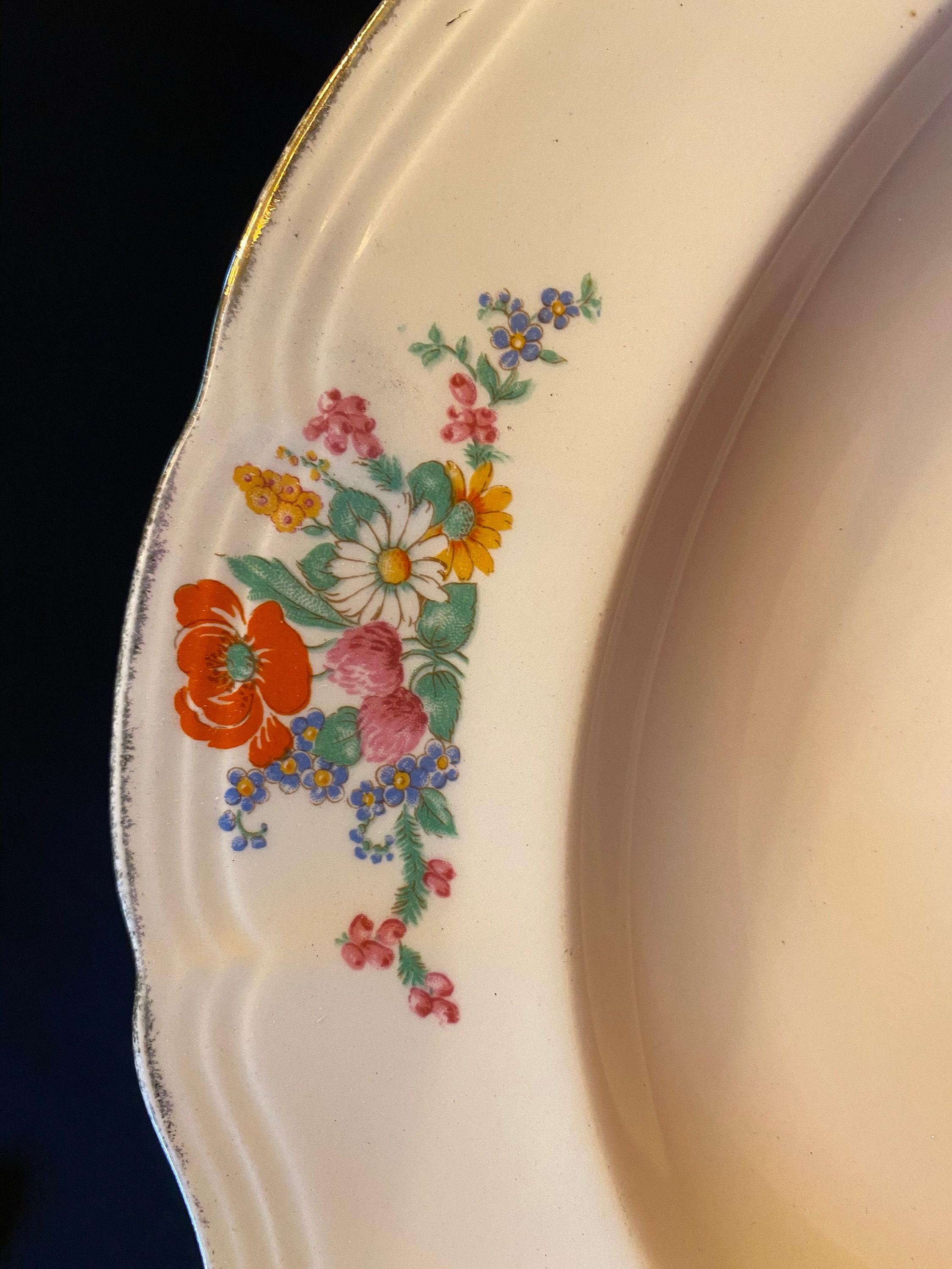 Alfred Meakin Large Serving Platter Turkey Platter 14-1/4" Ornate ...