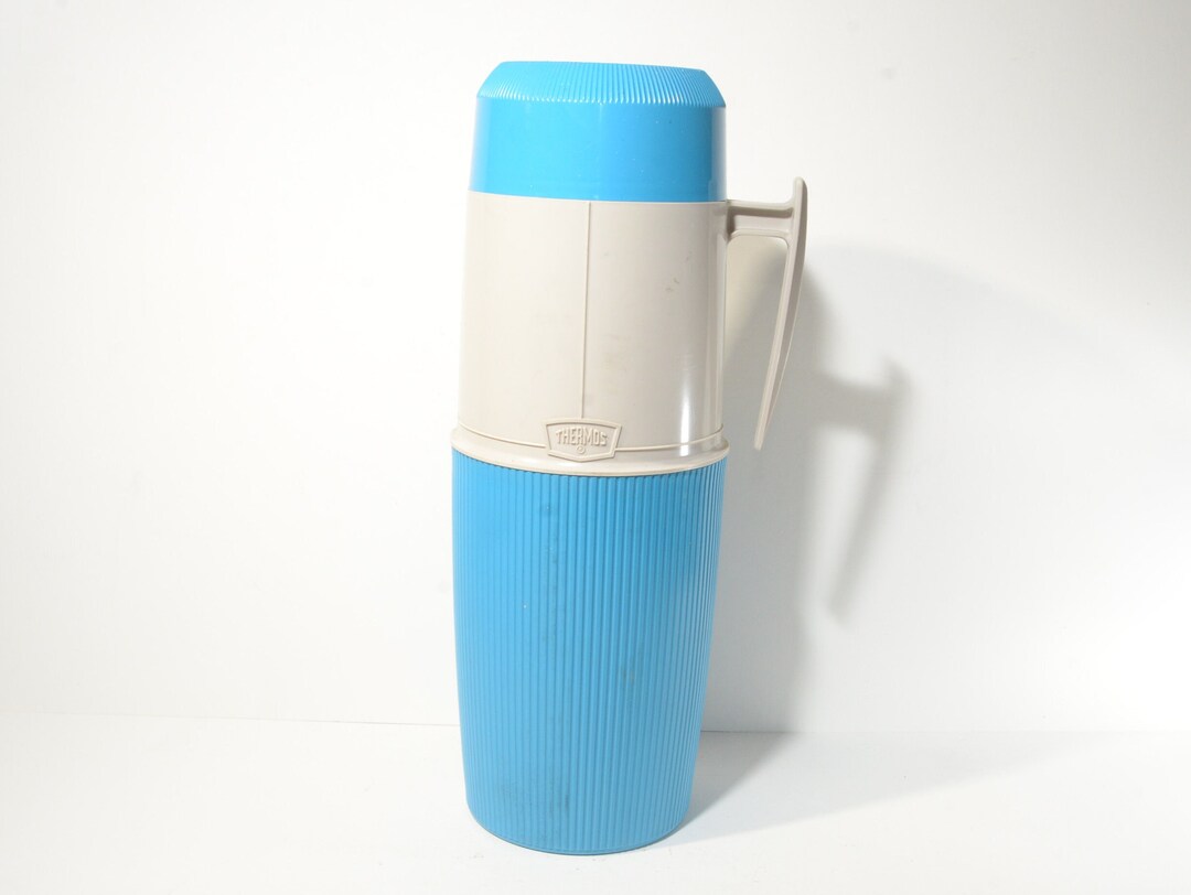Vintage Blue Thermos Model 6402 1 Quart Mid-century 12 Inches Tall Blue ...