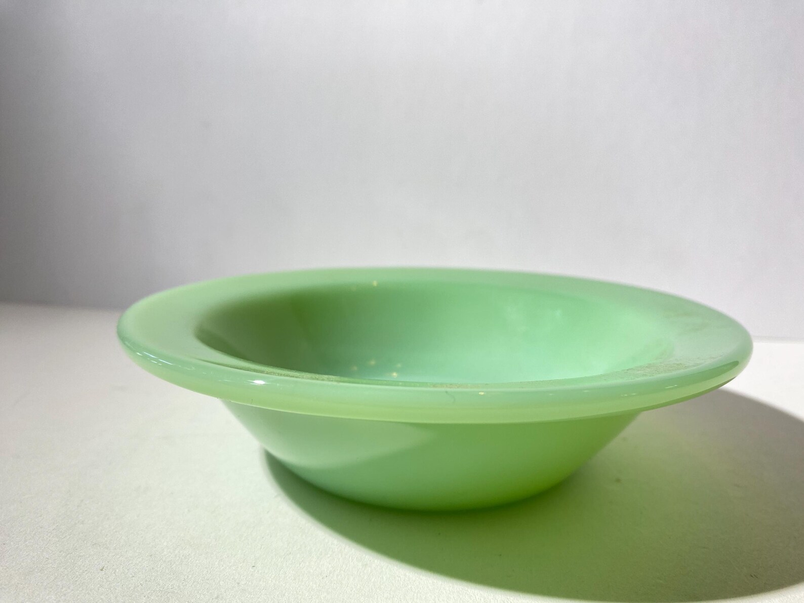 Fire King Jadeite Restaurant Ware Cereal Bowl 6 1/4 Inches Flanged Rim ...