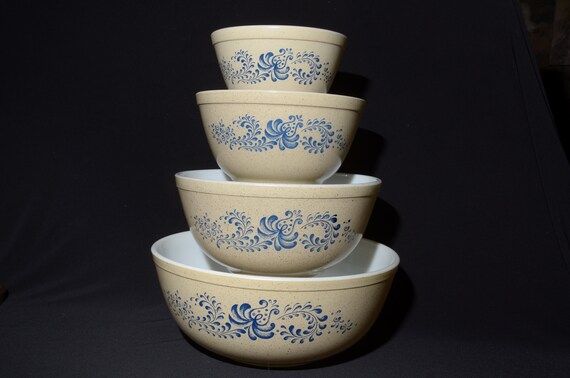 Full Set PYREX HOMESTEAD Mixing Bowl Set of 4 Vintage | Etsy