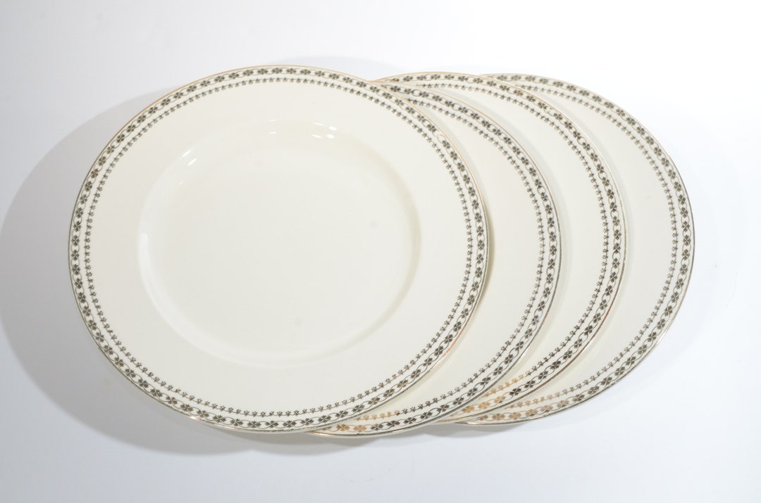 Set of 4 ALFRED MEAKIN Gold Crown Dinner Plate 10 Inches Gold Laurel ...