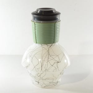 Mckee Glasbake Glass Hottle Hot Water Coffee Carafe Mint Green Black ...