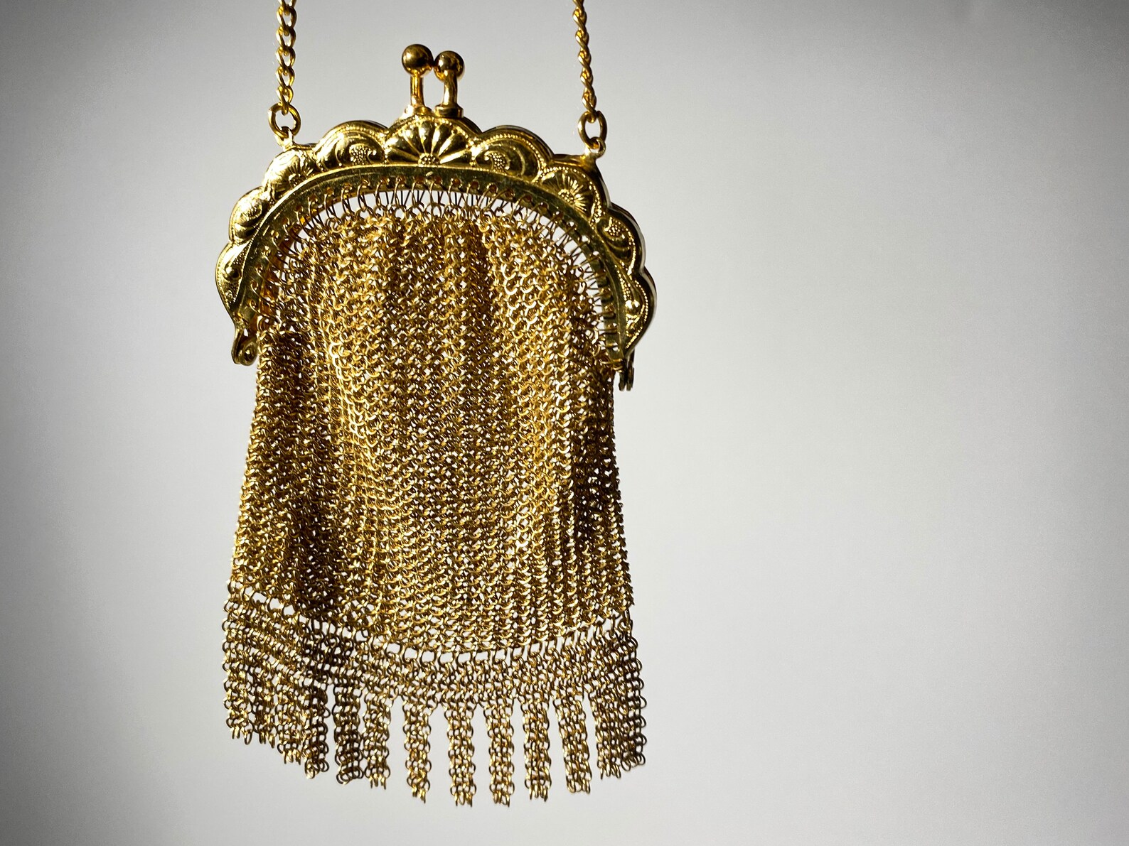 Small Gold Mesh Wallet Art Deco Gold Color Small Gold Mesh Coin Purse ...