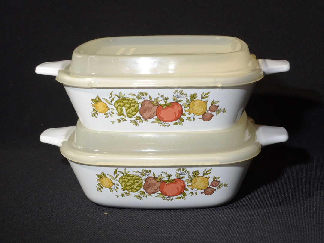 Set of 2 CORNING WARE Vintage Petite Pan P-41-B 1 3/4 Cup USA Plastic ...