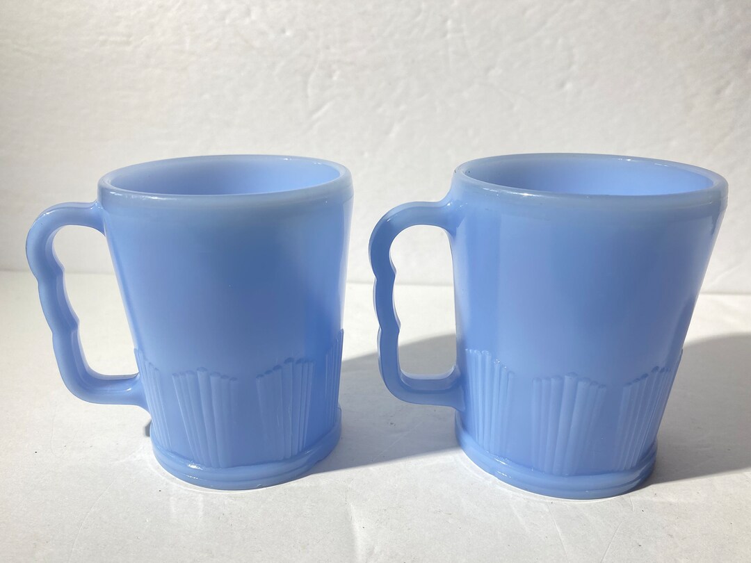 Set of 2 RARE PYREX Delphite Blue Mug Vintage 1930s Collectible ...