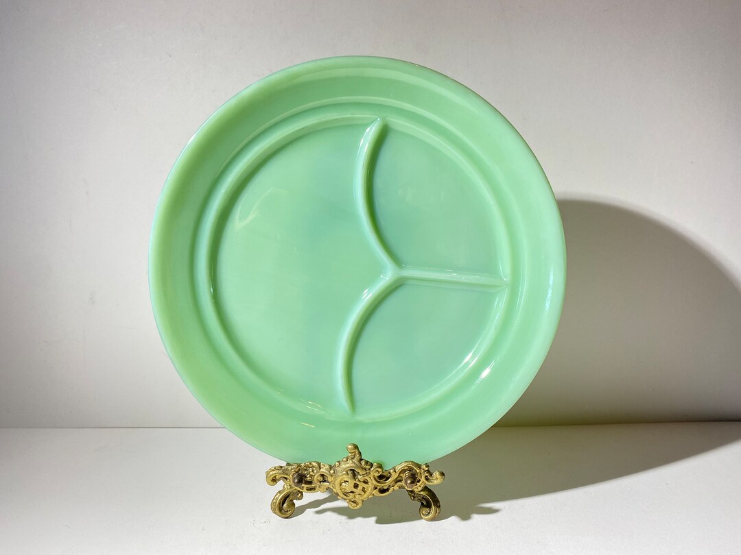 Fire King Jadeite Restaurant Ware Divided Grill Plate Collectible Fire ...
